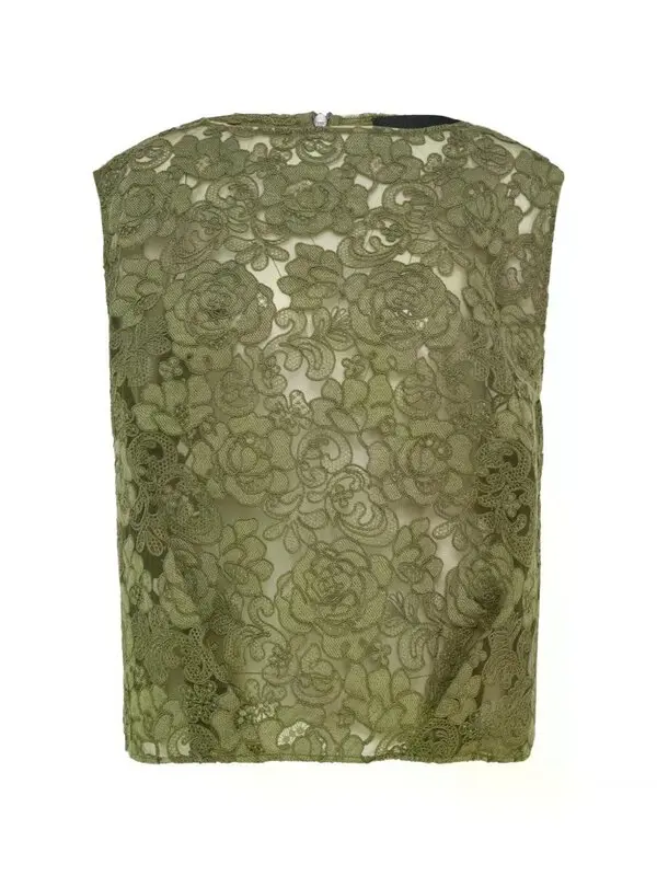 Simone Rocha Floral-lace Sleeveless Top