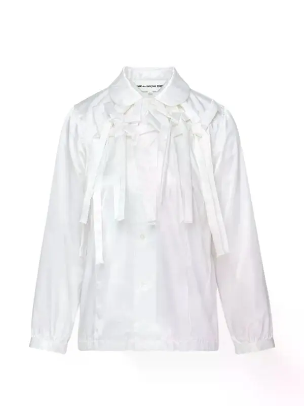 Comme Des Garçons Bow-embellished Satin Blouse