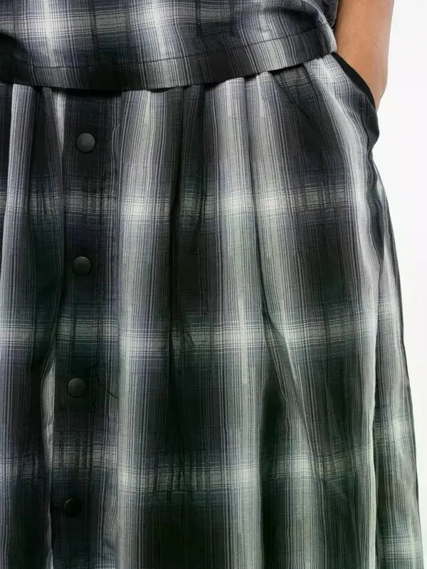 AGNES B. Check-pattern Skirt