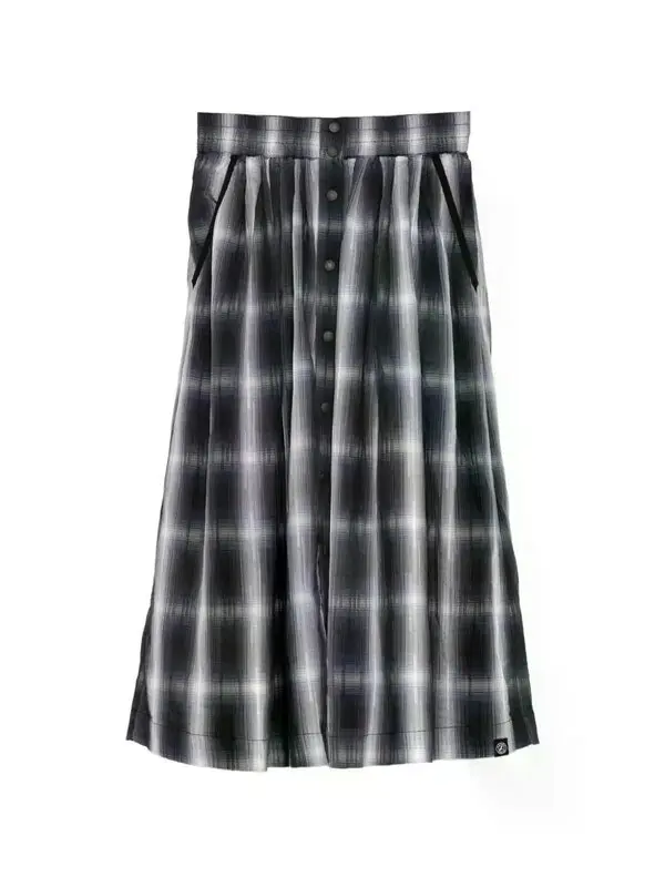 AGNES B. Check-pattern Skirt