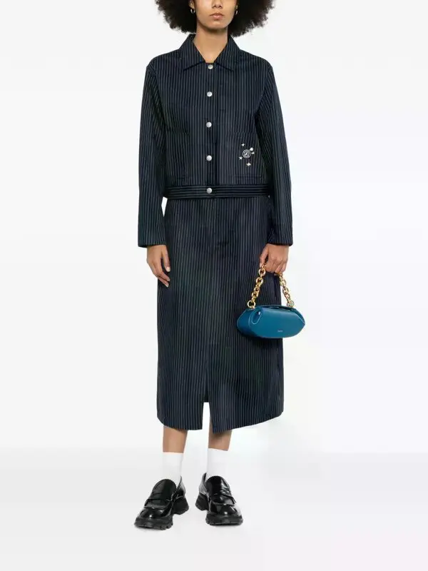 AGNES B. Striped-print A-line Skirt