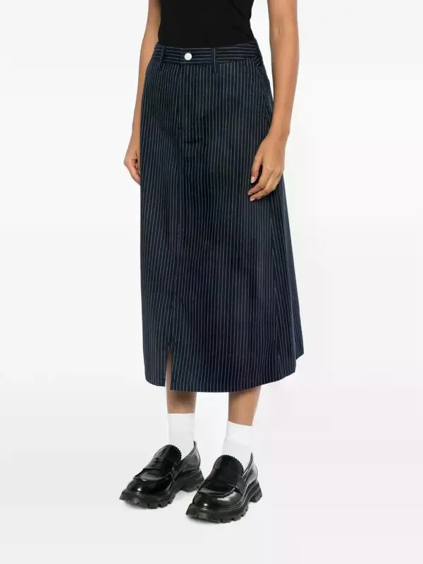AGNES B. Striped-print A-line Skirt