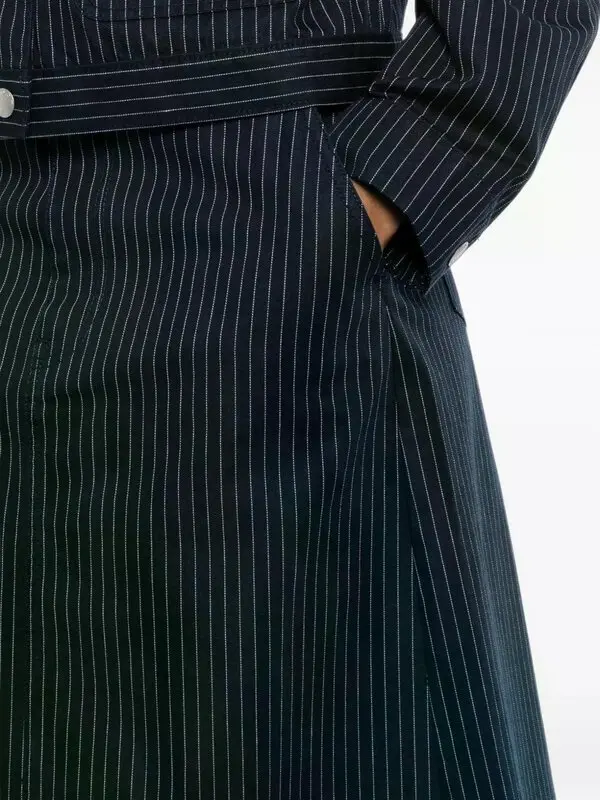 AGNES B. Striped-print A-line Skirt