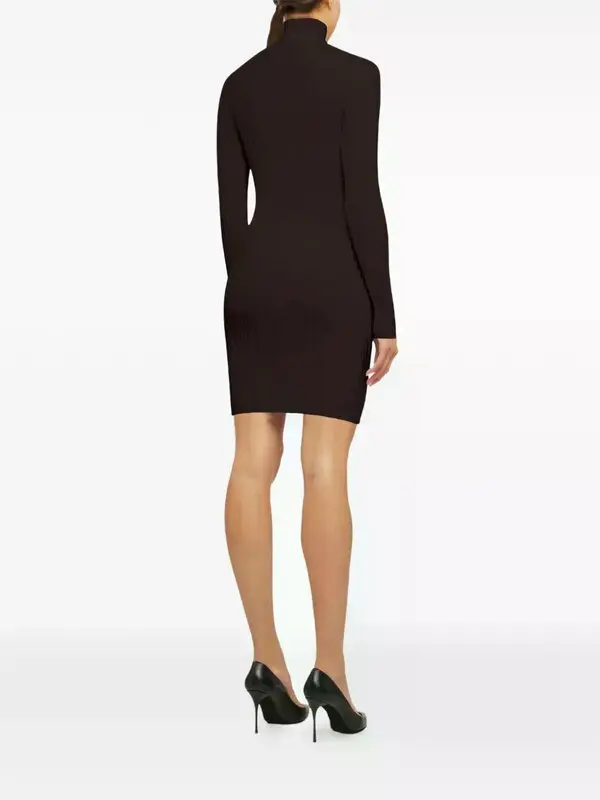 Wolford Ribbed-knit High-neck Mini Dress