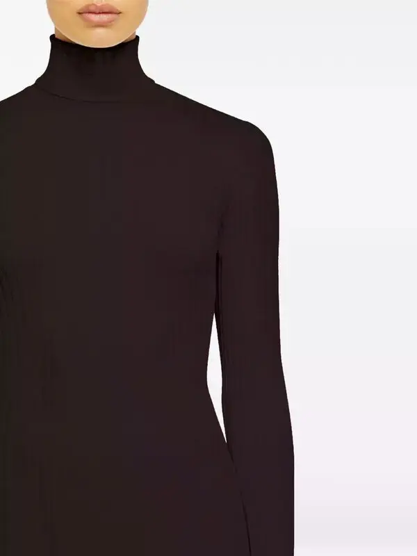 Wolford Ribbed-knit High-neck Mini Dress