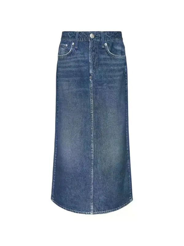 Rag & Bone Miramar Faded-effect Midi Skirt