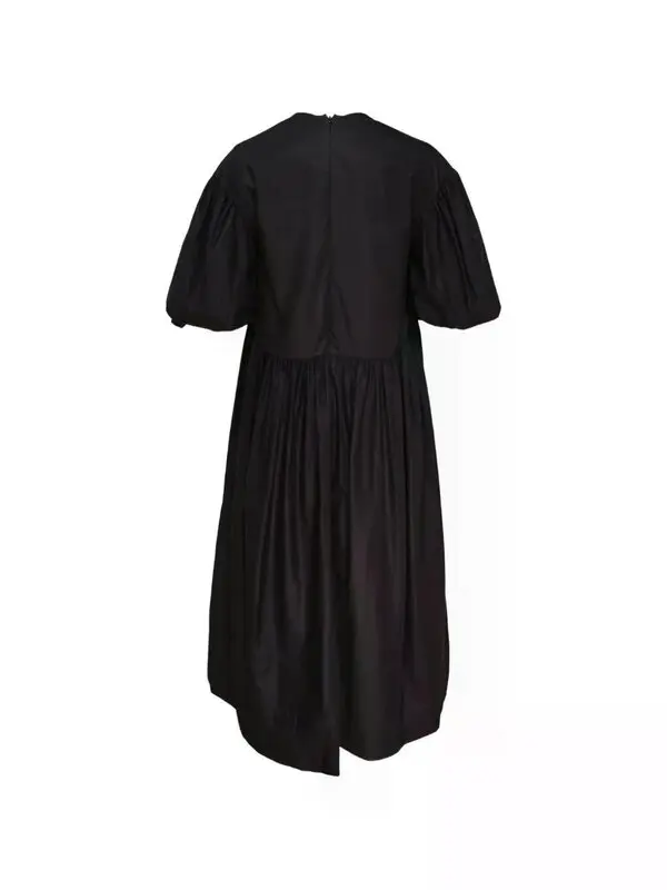 Simone Rocha Bow-detail Puff-sleeve Midi Dress - Black