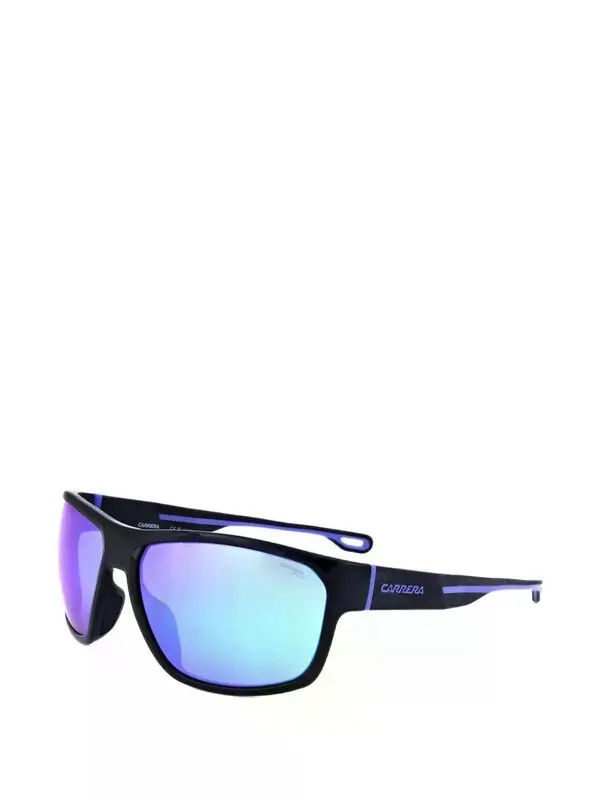 Carrera Eyewear Stripe-detail Rectangle-frame Sunglasses - Black