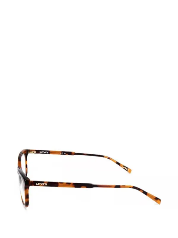 LEVI'S Tortoiseshell-effect Rectangle-frame Glasses
