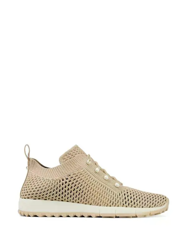 JIMMY CHOO Veles Pearl-embellished Sneakers