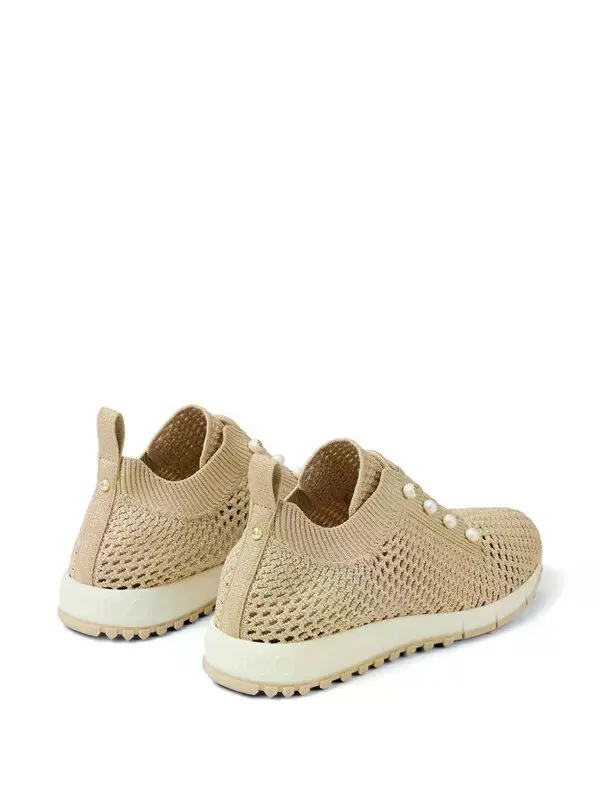 JIMMY CHOO Veles Pearl-embellished Sneakers
