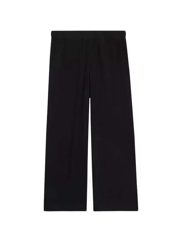 Eileen Fisher Elasticated-waistband Wide-leg Trousers - Black