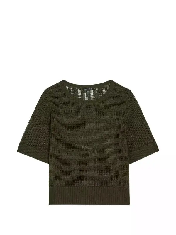 Eileen Fisher Mesh-knit T-shirt