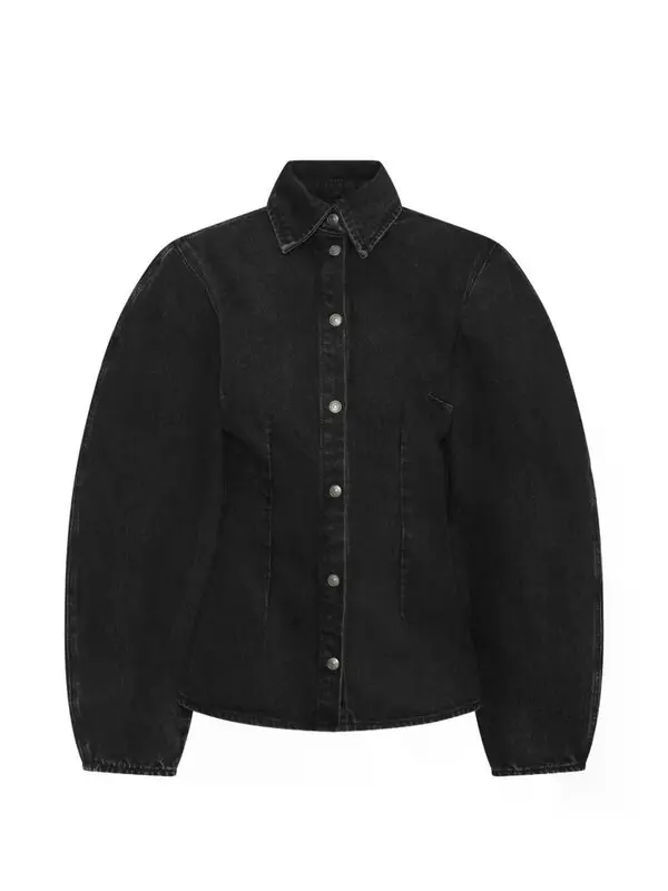 ROTATE BY BIRGER CHRISTENSEN Fitted Denim Shirt