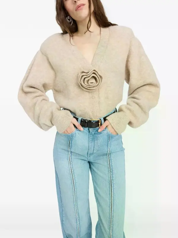 ROTATE BY BIRGER CHRISTENSEN Knit Flower Cardigan