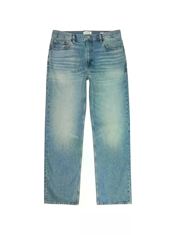 FRAME Faded Straight-leg Jeans