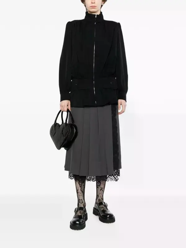 FETICO Lace-trim Pleated Skirt