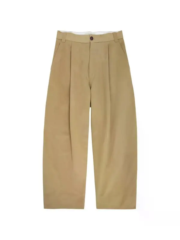 Studio Nicholson Sorte Pleated Wide-leg Trousers