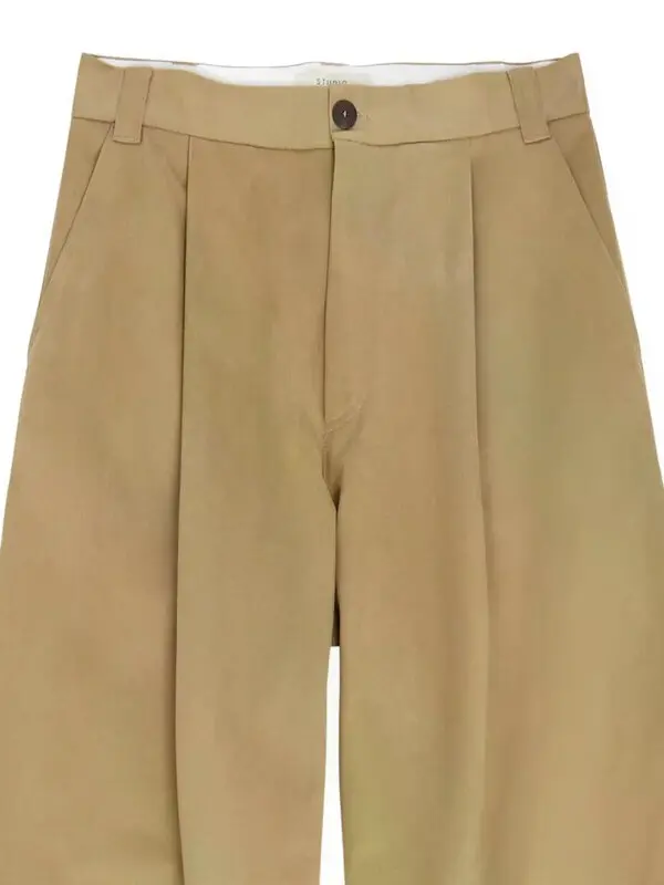 Studio Nicholson Sorte Pleated Wide-leg Trousers