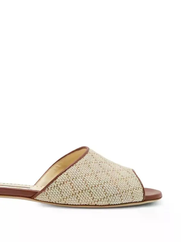 Manolo Blahnik Smirnapla Woven Leather Sandals