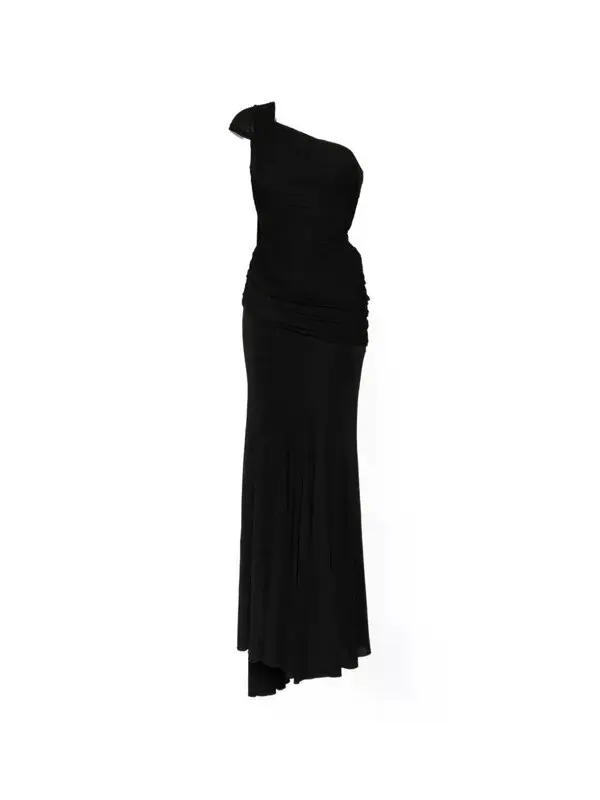HERVE L. LEROUX Asymmetric Draped Gown
