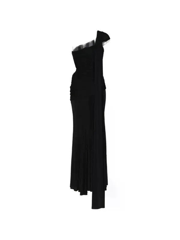 HERVE L. LEROUX Asymmetric Draped Gown