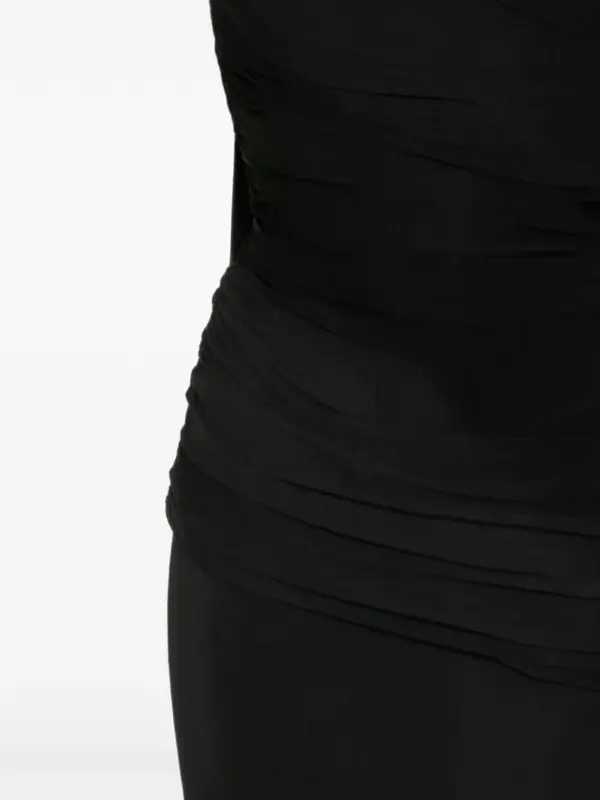 HERVE L. LEROUX Asymmetric Draped Gown