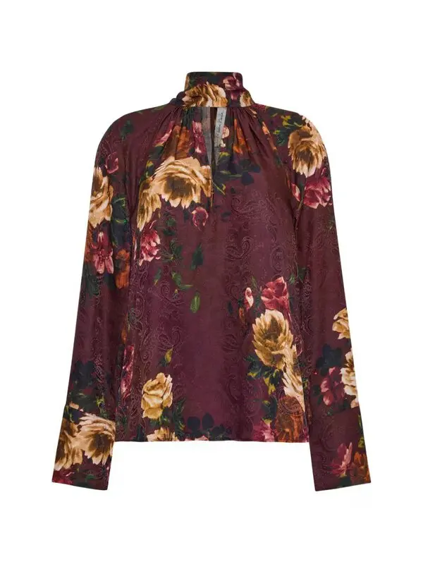Cara Cara Sundance Floral-print Pussy-bow Blouse