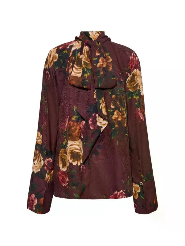 Cara Cara Sundance Floral-print Pussy-bow Blouse