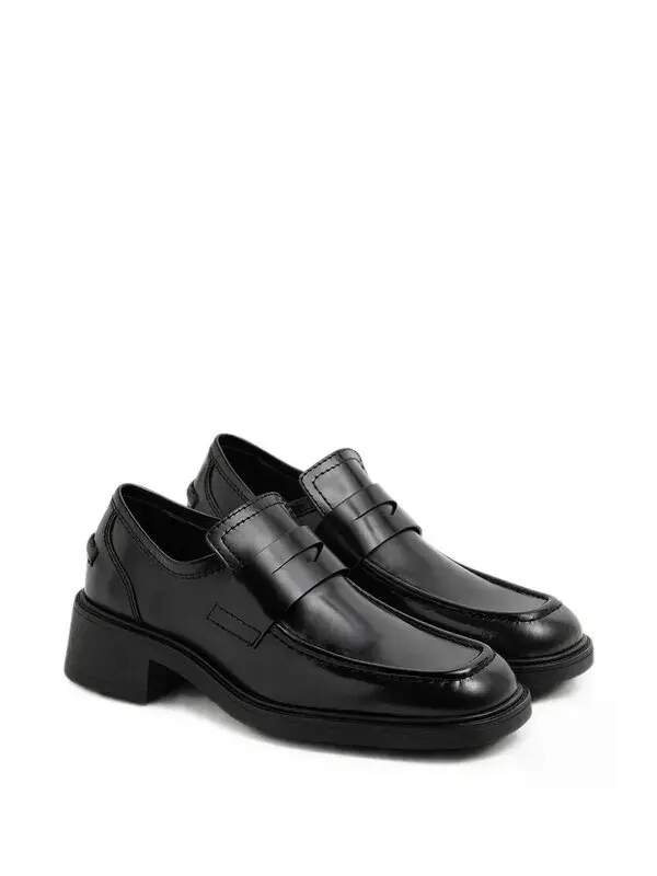 MIISTA Amelia Square-toe Block-heel Loafers