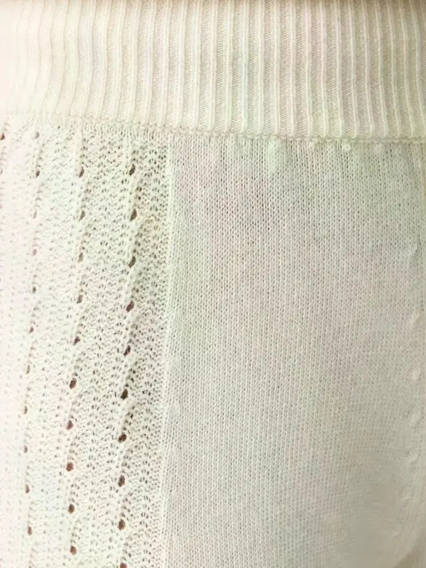 Ermanno Scervino Pointelle-knit Wide-leg Trousers