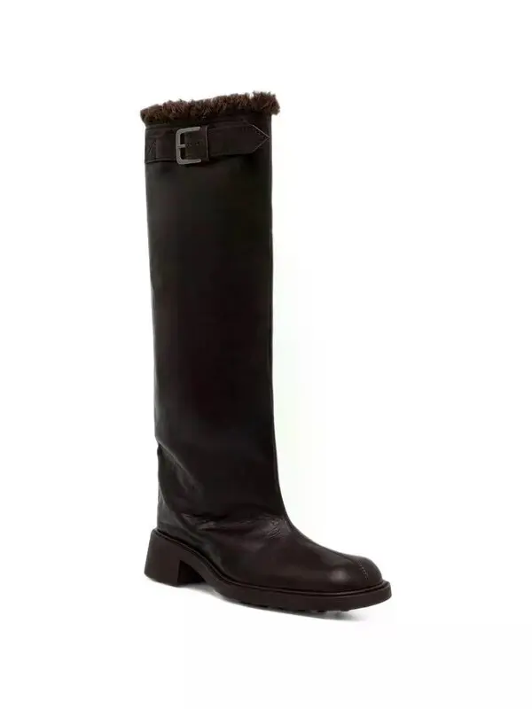 MIISTA Ross Buckle-detail Shearling-trim Boots