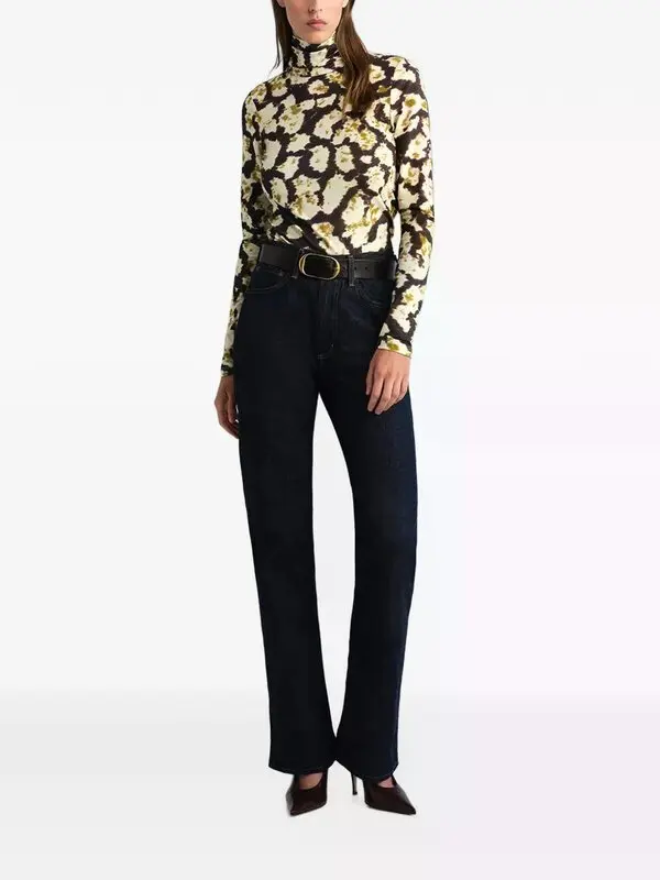 Cara Cara Piper Spotted-print Turtleneck Top