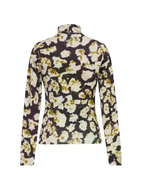 Cara Cara Piper Spotted-print Turtleneck Top
