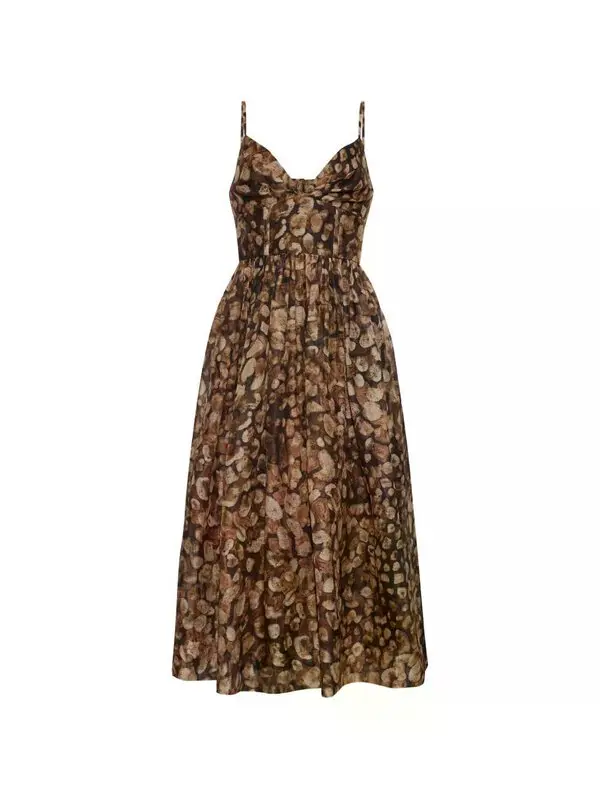 Cara Cara Miro Midi Dress - Brown
