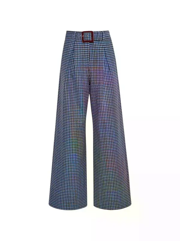 Cara Cara Soho Plaid Wool Trousers