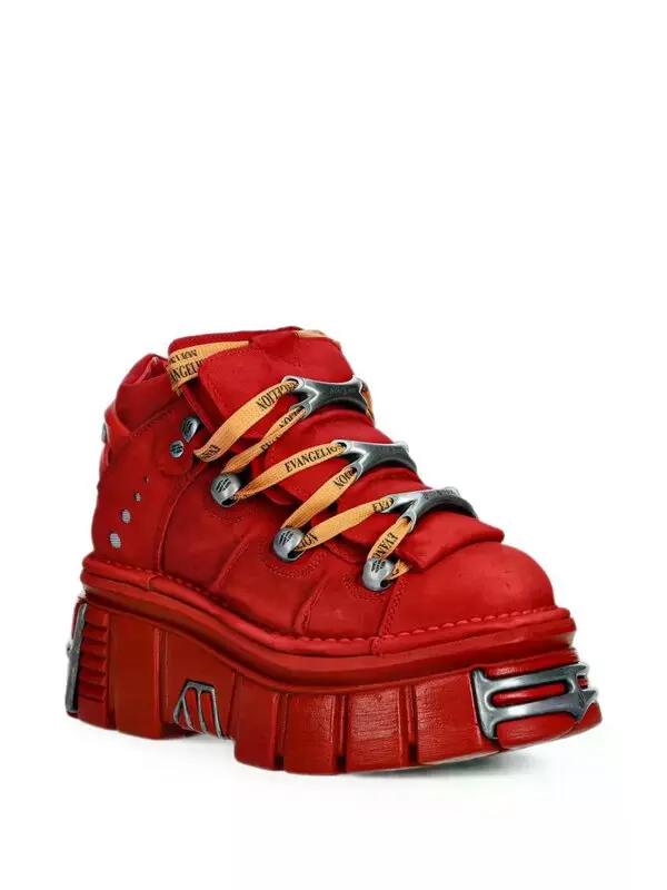 NEW ROCK Panelled Platform Boots