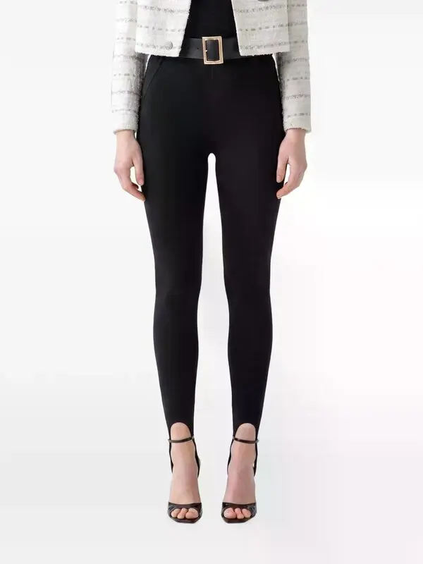 SELF-PORTRAIT Knit Stirrup Leggings