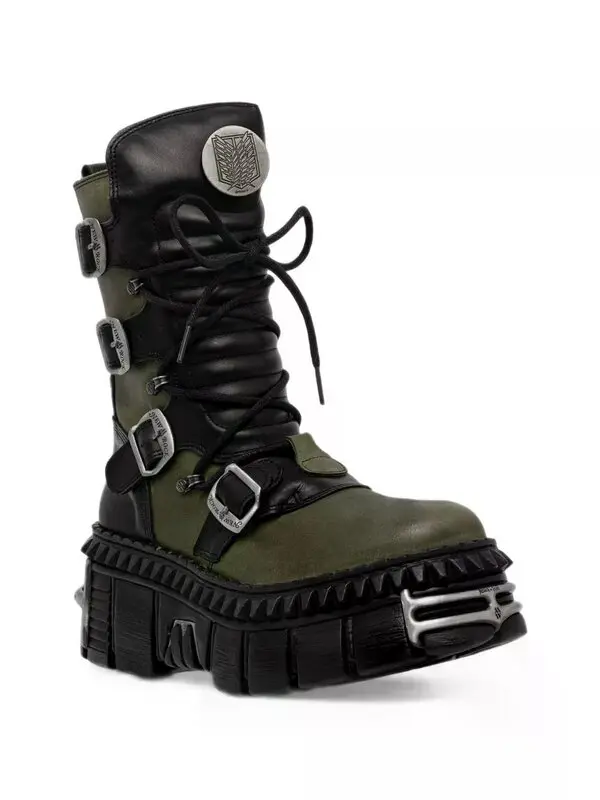 NEW ROCK X Attack On Titan Buckled Platform Boots