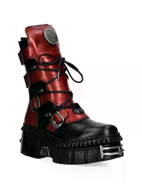 NEW ROCK Buckle-fastening Platform Boots