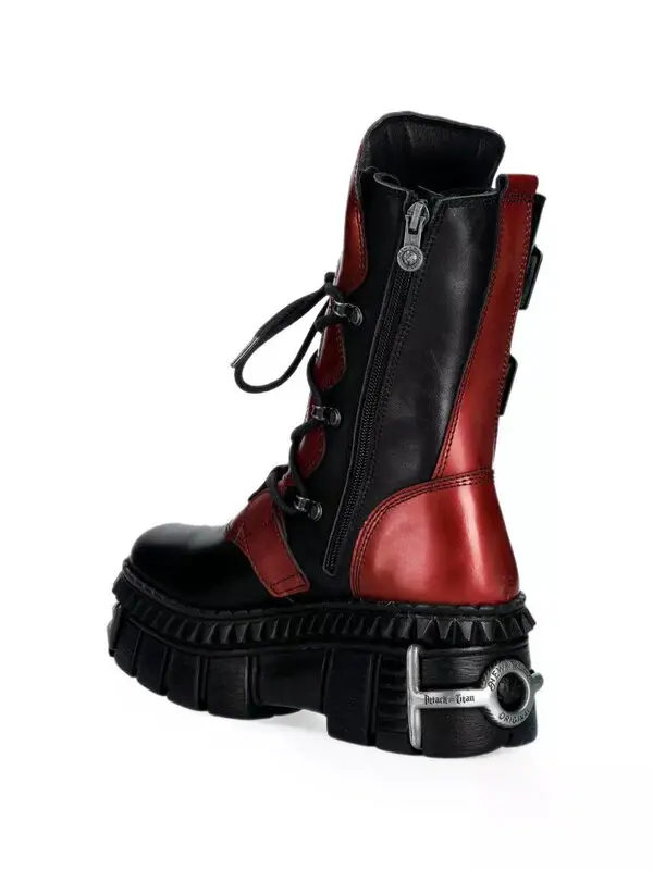 NEW ROCK Buckle-fastening Platform Boots