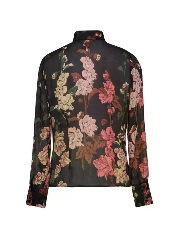 Cara Cara Chili Floral-print Shirt