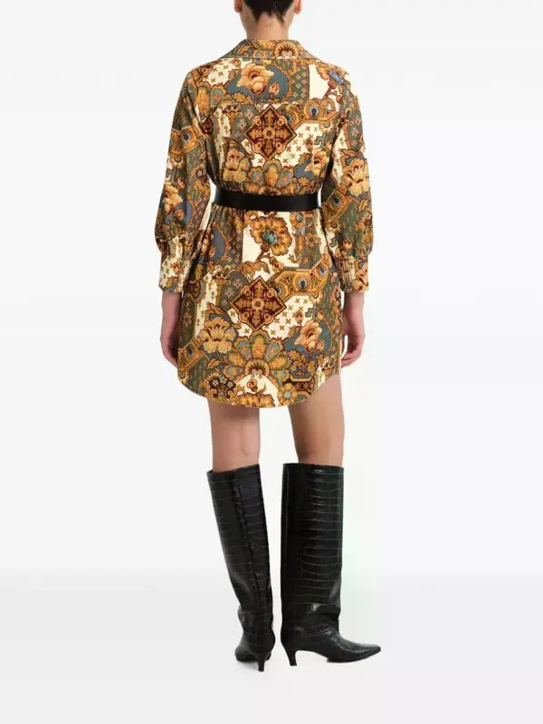 Cara Cara Villena Patchwork Corduroy Mini Dress