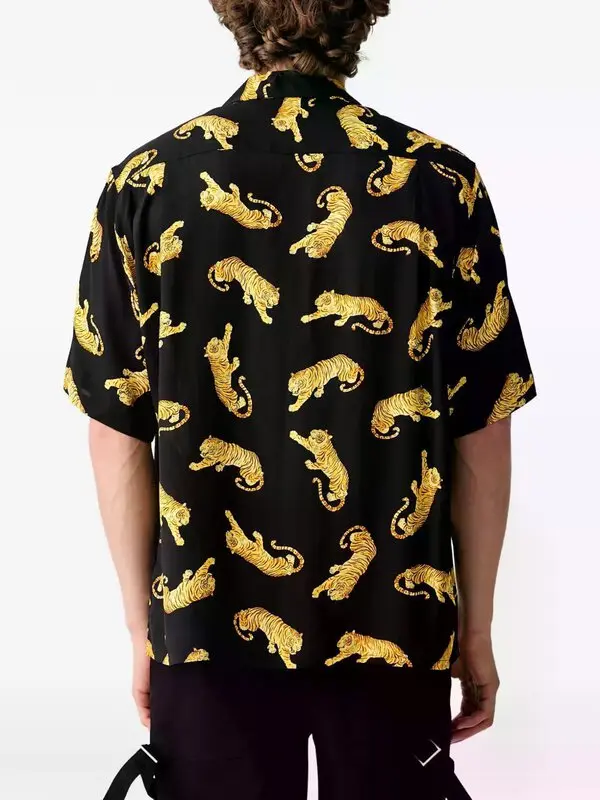 WACKO MARIA Tiger-print Short-sleeve Shirt