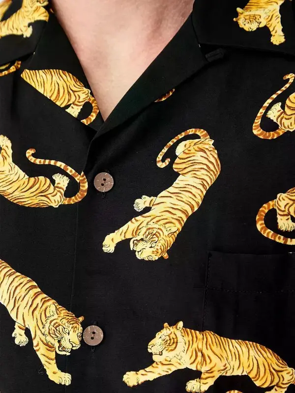 WACKO MARIA Tiger-print Short-sleeve Shirt