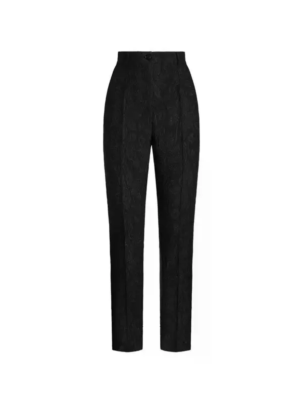 Dolce & Gabbana Paisley-jacquard Trousers - Black
