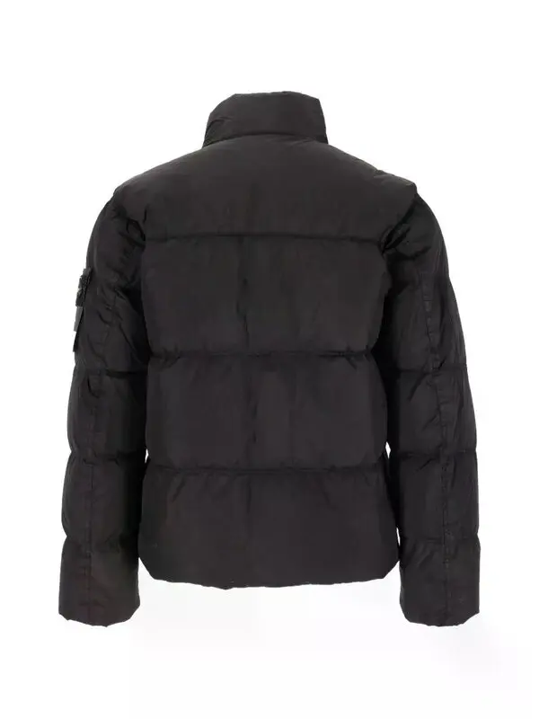 Stone Island Crinkle Reps Ny Down Jacket - Black