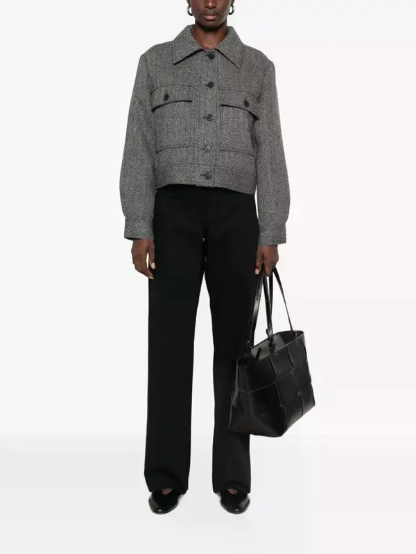 Max Mara Herringbone-pattern Wool Jacket