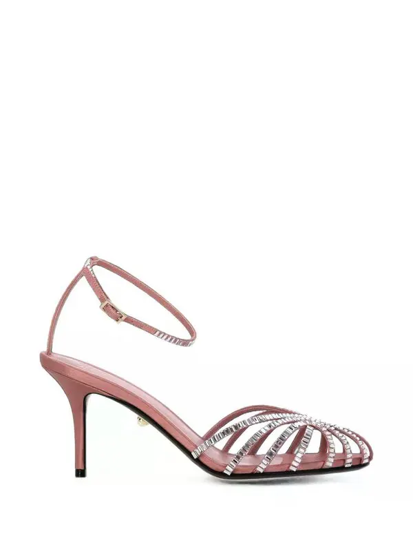 ALEVI MILANO Penelope Crystal-embellished Silk Sandals