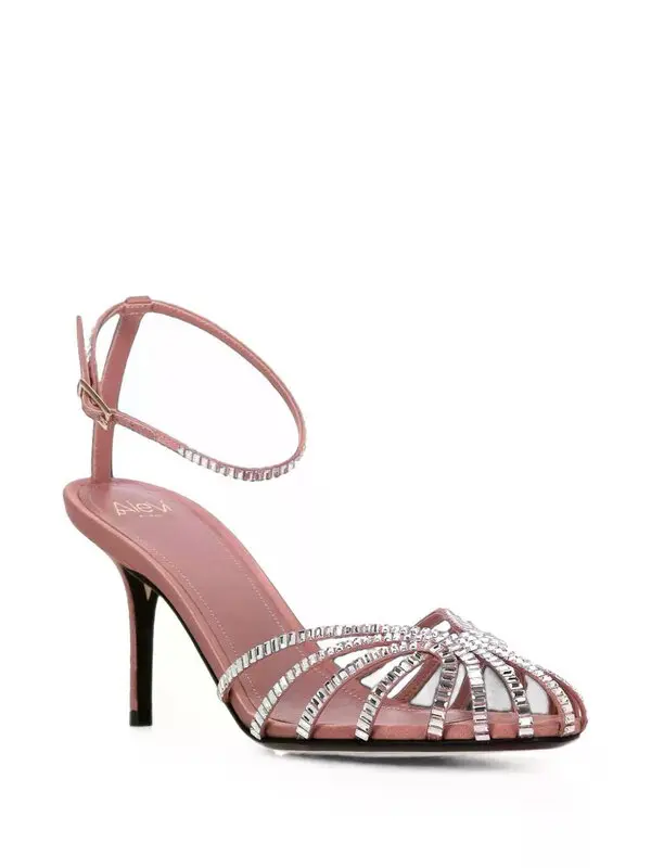 ALEVI MILANO Penelope Crystal-embellished Silk Sandals